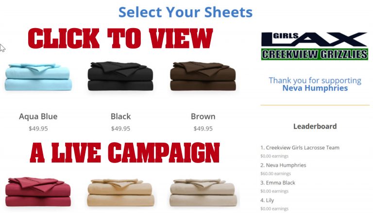 Bed Sheet Set Fundraiser