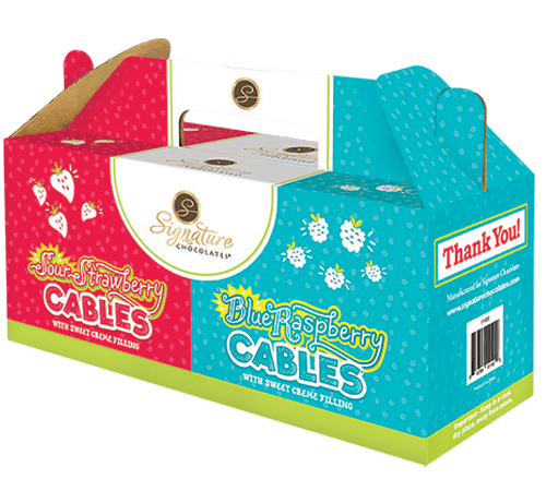 $2 Signature Sour Strawberry and Blue Raspberry Licorice Cables